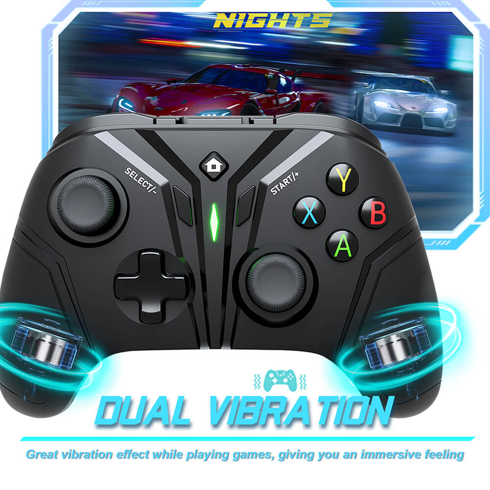 2.4GHz Wireless Motorsport Gamepad Vibration Turbo Macro Switch PC ...