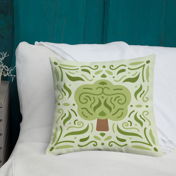 Cel-Shading Art Toon Tree Throw Pillow - Dubsnatch