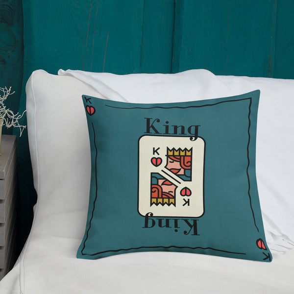 Classic King Card Game Throw Pillow - Dubsnatch
