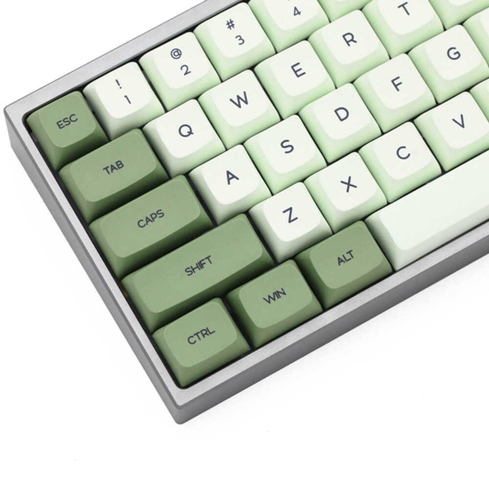 Cozy Matcha Green Tea PBT Keycaps Keyboard Keys - Dubsnatch