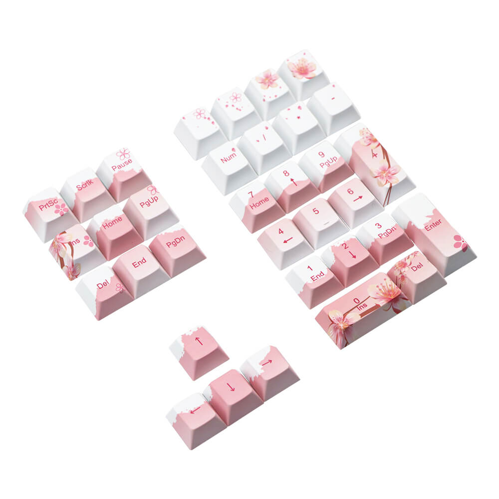 Sakura Flower Season PBT Keycaps Personalized Keyboard Keys - Dubsnatch