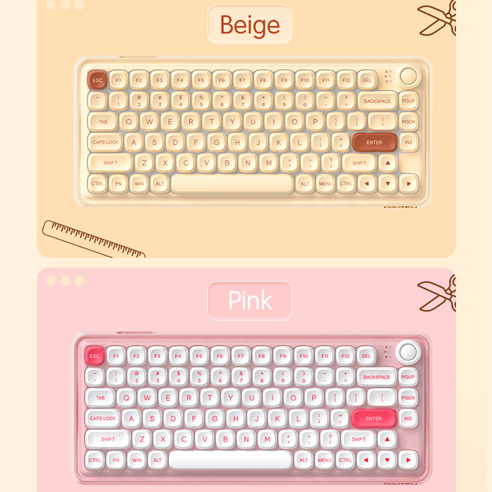 2.4GHz Wireless Cozy Mechanical Keyboard Tri-Mode LED PBT - Dubsnatch