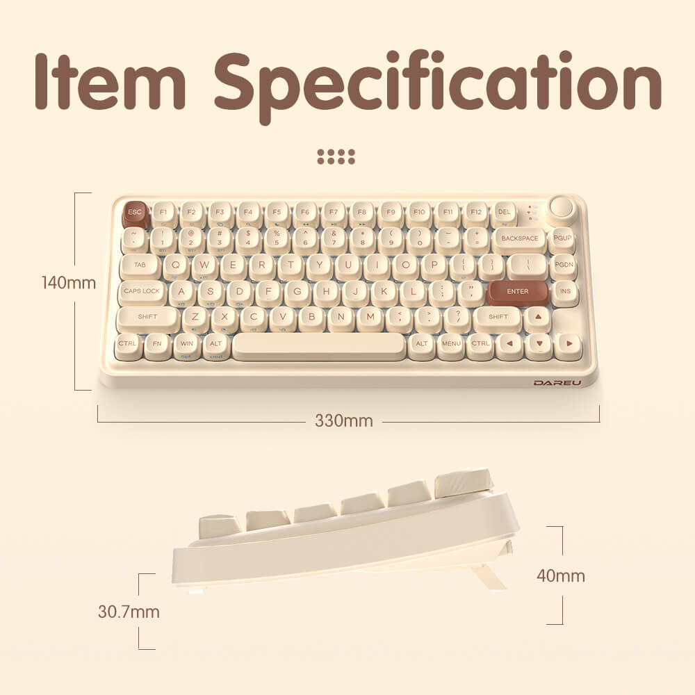 2.4GHz Wireless Cozy Mechanical Keyboard Tri-Mode LED PBT - Dubsnatch