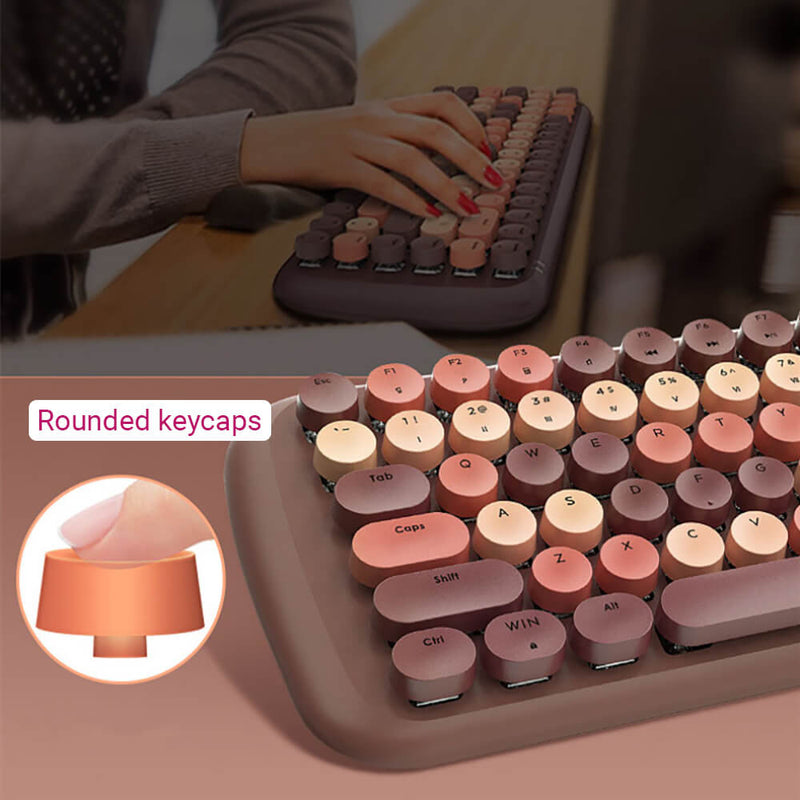 Candy Mechanical Keyboard Multimedia Round Keycap LED Backlight - Dubsnatch