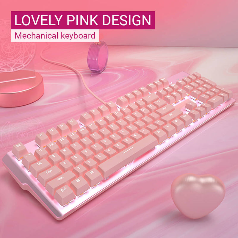 Girl Mechanical Keyboard Qwerty Backlight - Dubsnatch