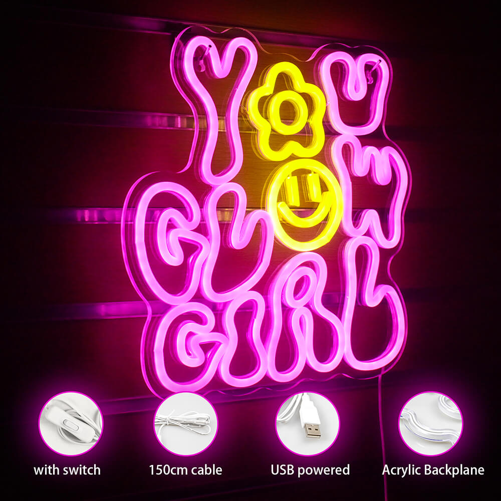 Glowing Girly Neon Sign LED Lighting - Dubsnatch