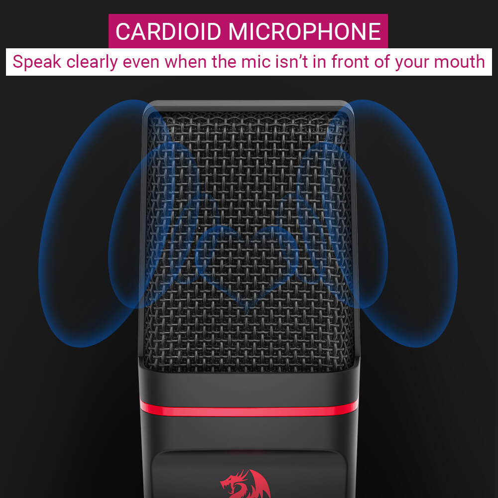 Modern Black Cardioid Microphone Pop-Filter Tripod 3.5mm Jack - Dubsnatch