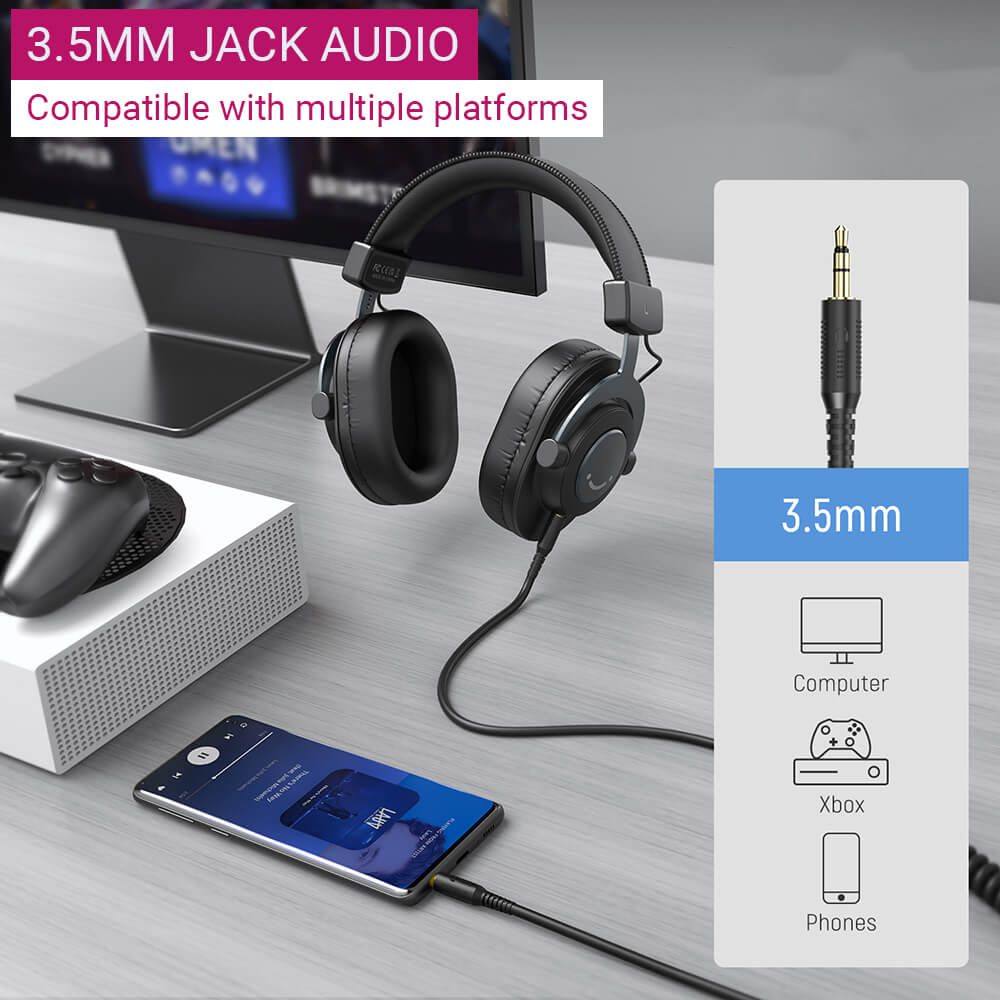 Over-Ear Double Color Headphones Stereo Sound 3.5mm Jack - Dubsnatch