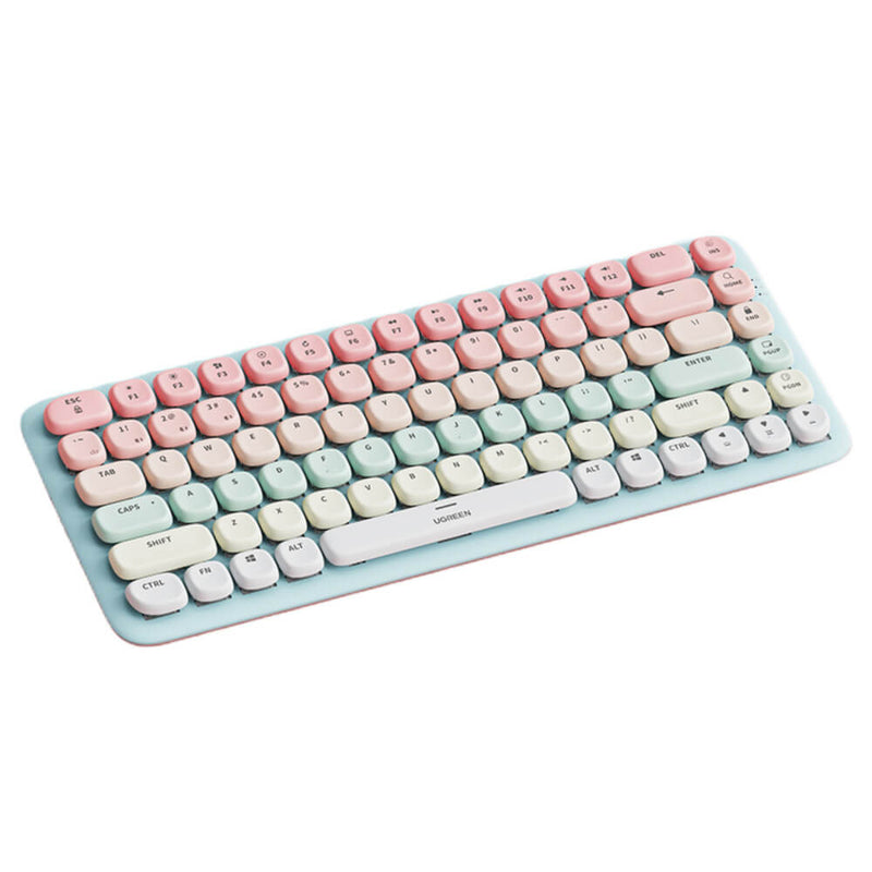 Bluetooth 5.0 Gradient Cozy Slim Mechanical Keyboard White Backlight ...
