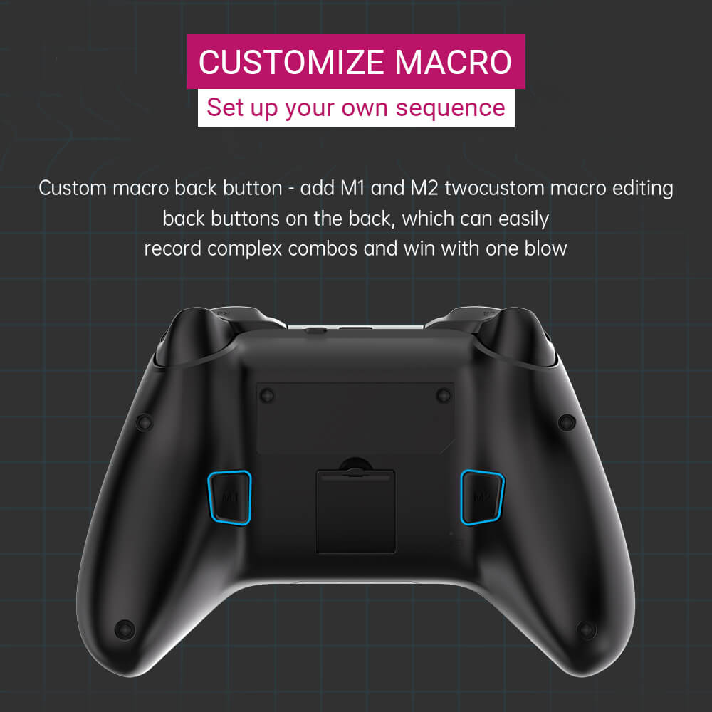 RGB 2.4GHz Wireless Competitive Tri-Mode Controller DualShock PC ...