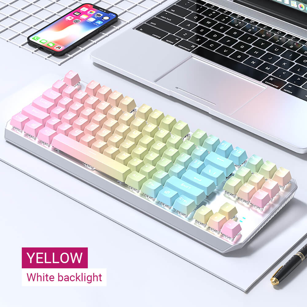 Slim Gradient Mechanical Keyboard White Backlight Hot-Swap - Dubsnatch
